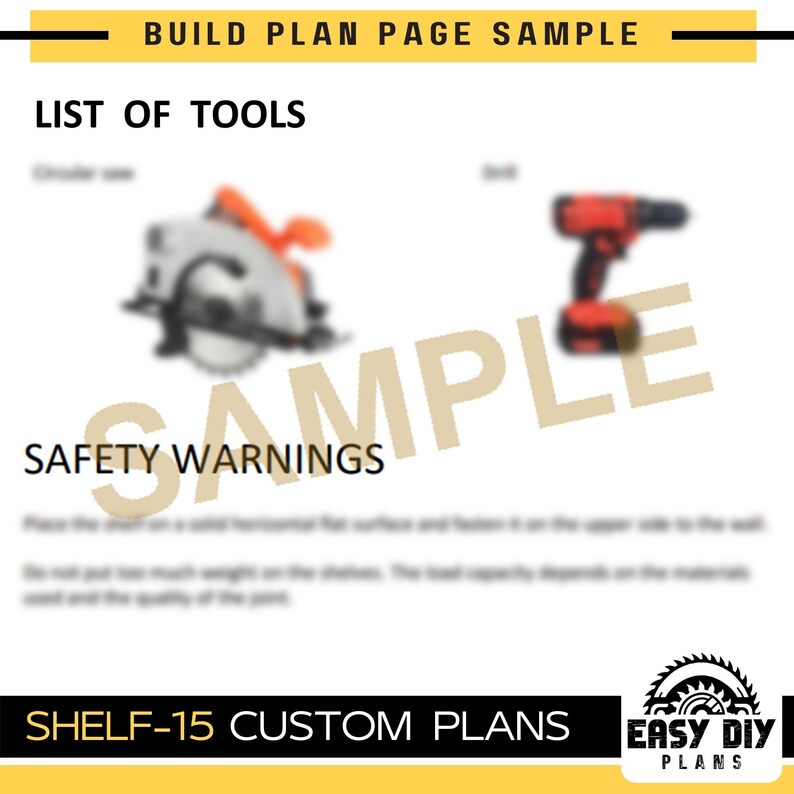 DIY Shelf CUSTOM PLANS With Storage and Workbench Diy Garage Shelf Tool ...