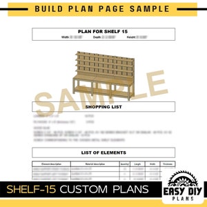DIY Shelf CUSTOM PLANS With Storage and Workbench Diy Garage Shelf Tool ...