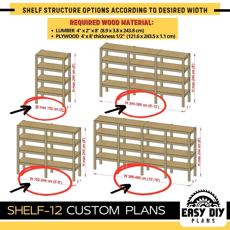 DIY Shelves PLANS CUSTOM Diy Plans Garage Storage Shelf Garage ...