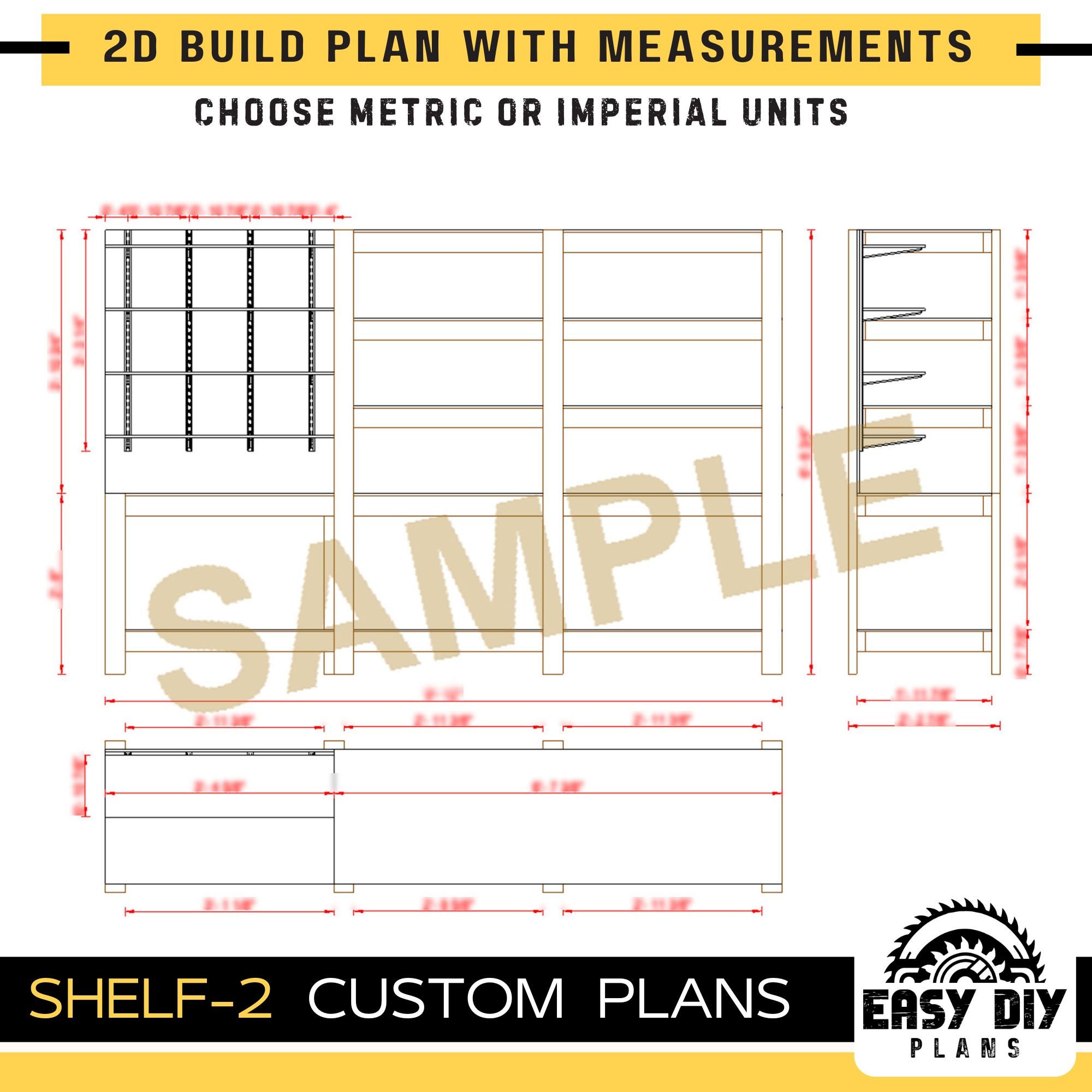 Shelf Workbench Storage Custom PLANS DIY Garage Storage Diy Shelves ...