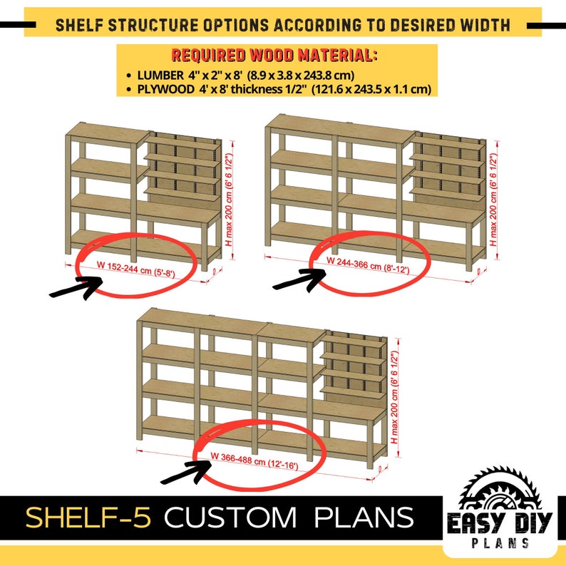 DIY CUSTOM Designs Diy Garage Shelf Plan Diy Plans Garage Workbench Diy ...