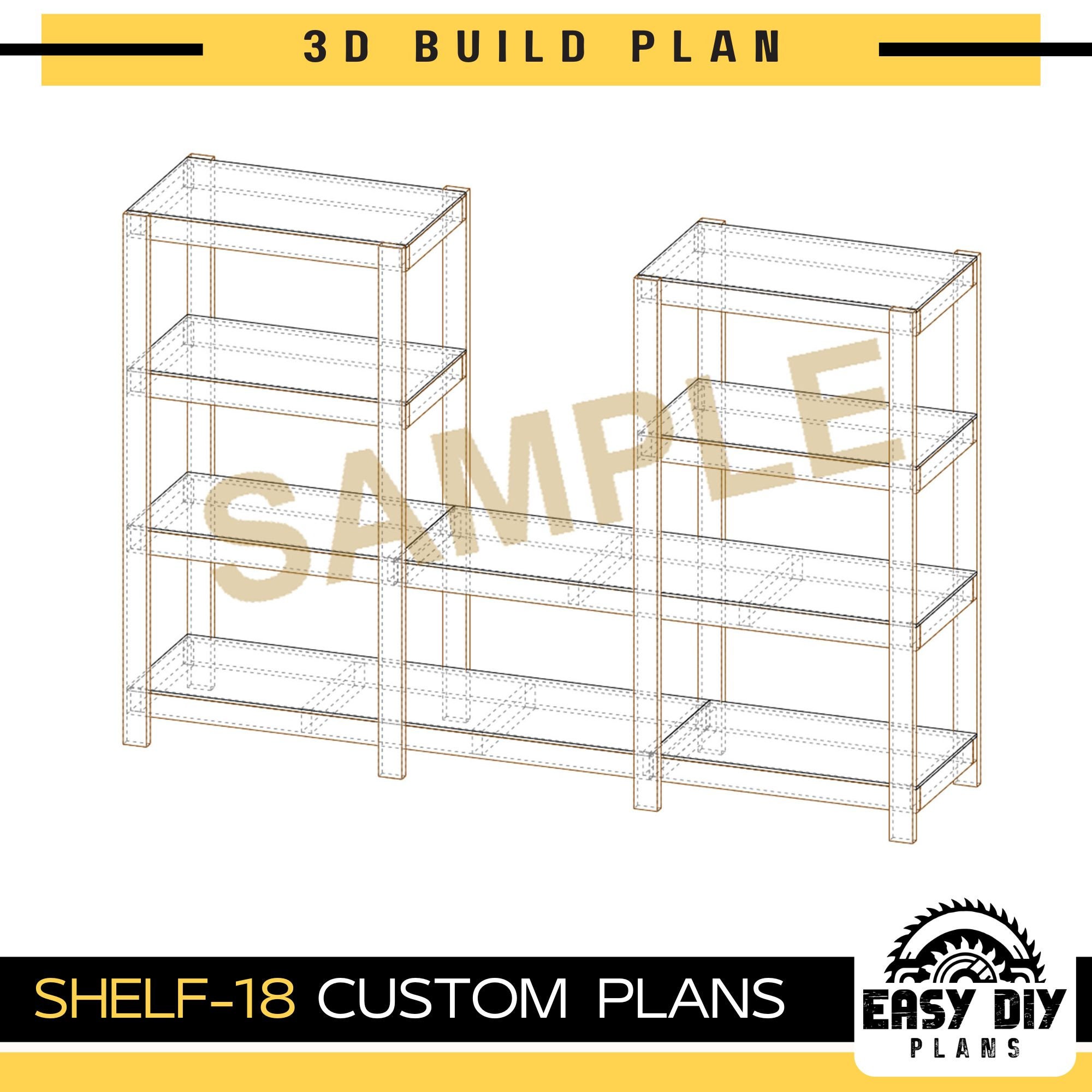 DIY Shelves Integrated Workbench CUSTOM PLANS Storage Shelf Plans Diy ...