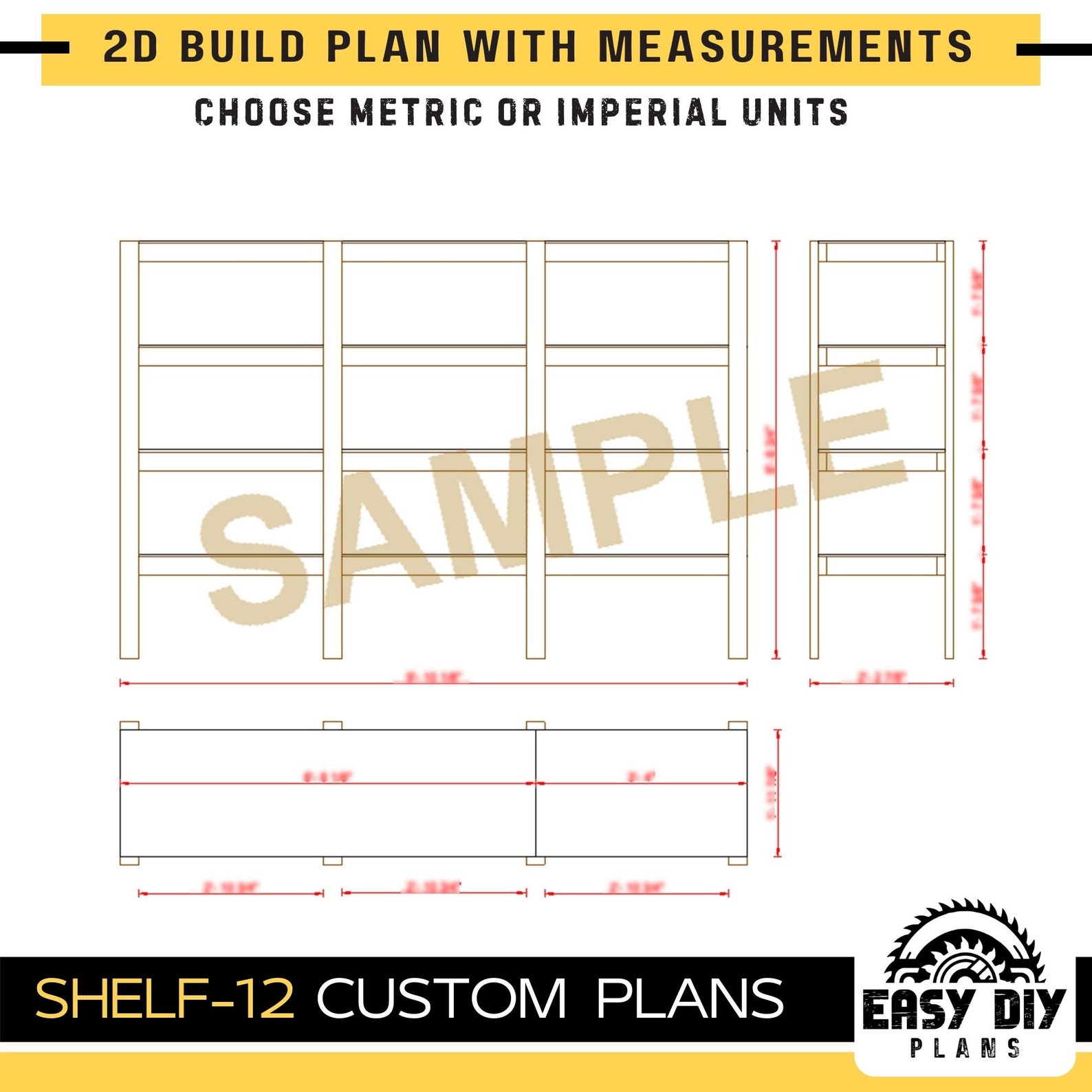 DIY Shelves PLANS CUSTOM Diy Plans Garage Storage Shelf Garage ...