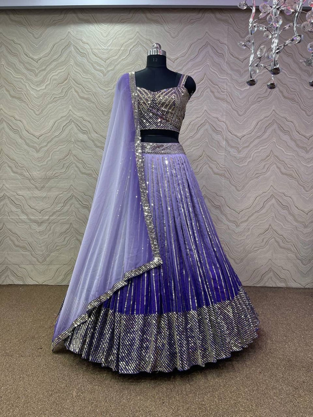 Ready to Wear Designer Purple Lehenga Choli for Women Indian Wedding ...