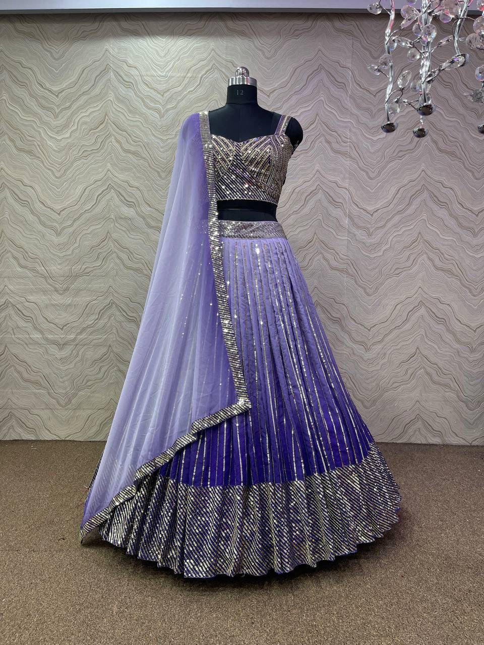 Ready to Wear Designer Purple Lehenga Choli for Women Indian - Etsy