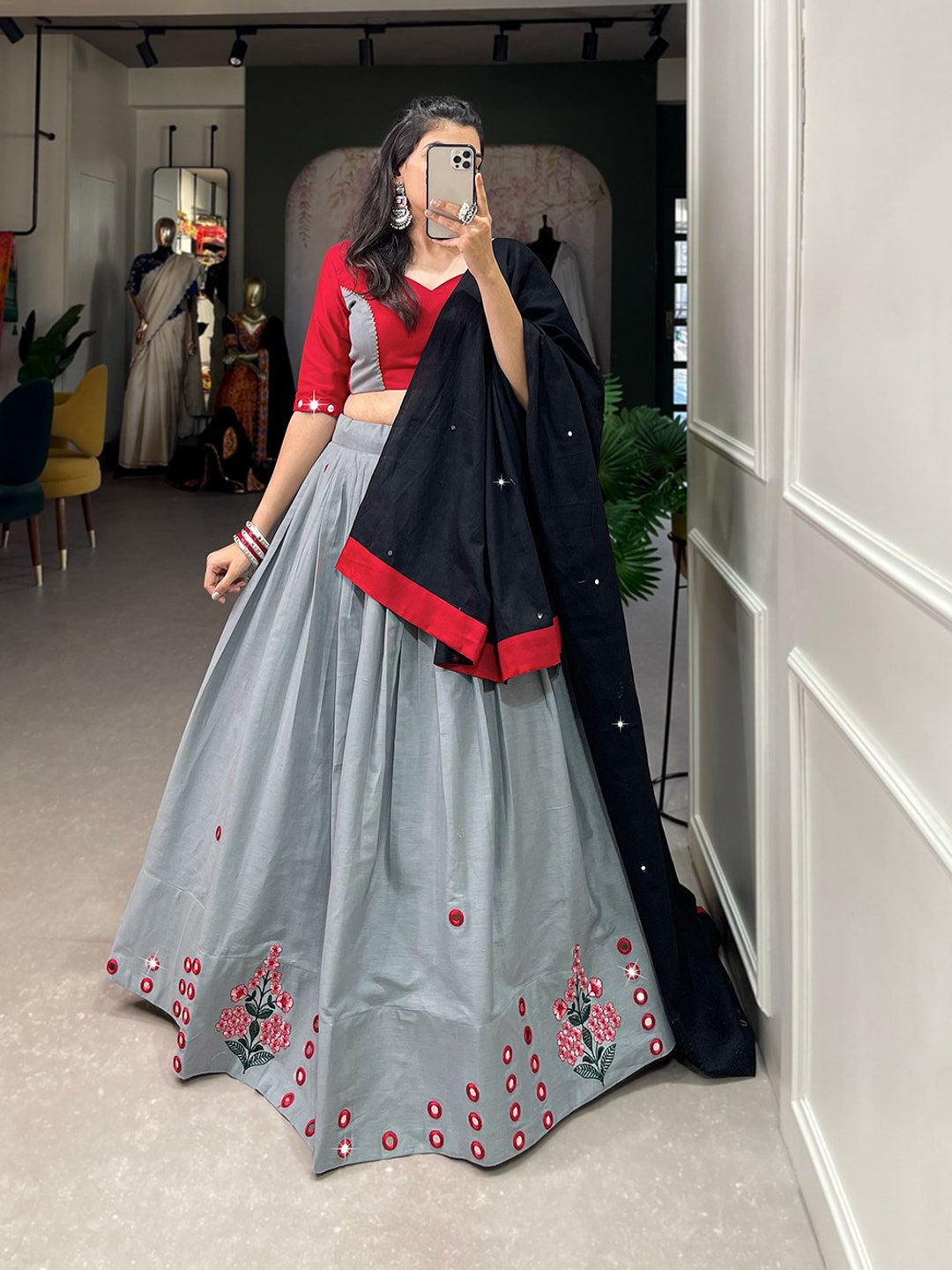 Navaratri Lehenga Choli Ready to Wear Indian Lenghas 44 Size - Etsy