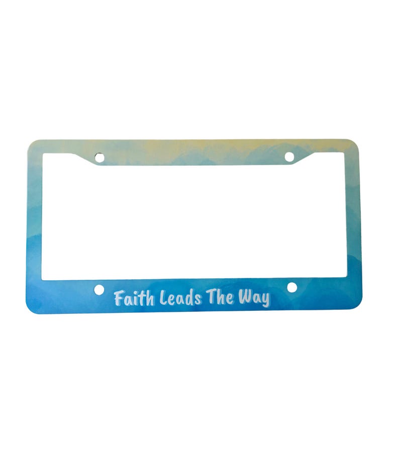 Spiritual Bible Faith Leads the Way License Plate Frame, Religious Car ...