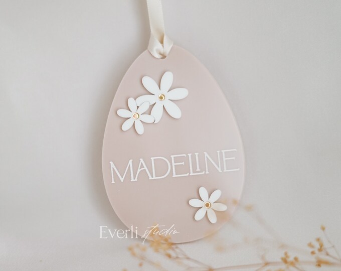 Daisy Easter Basket Tag, Easter Party, Easter Tag, Custom Name Tag ...