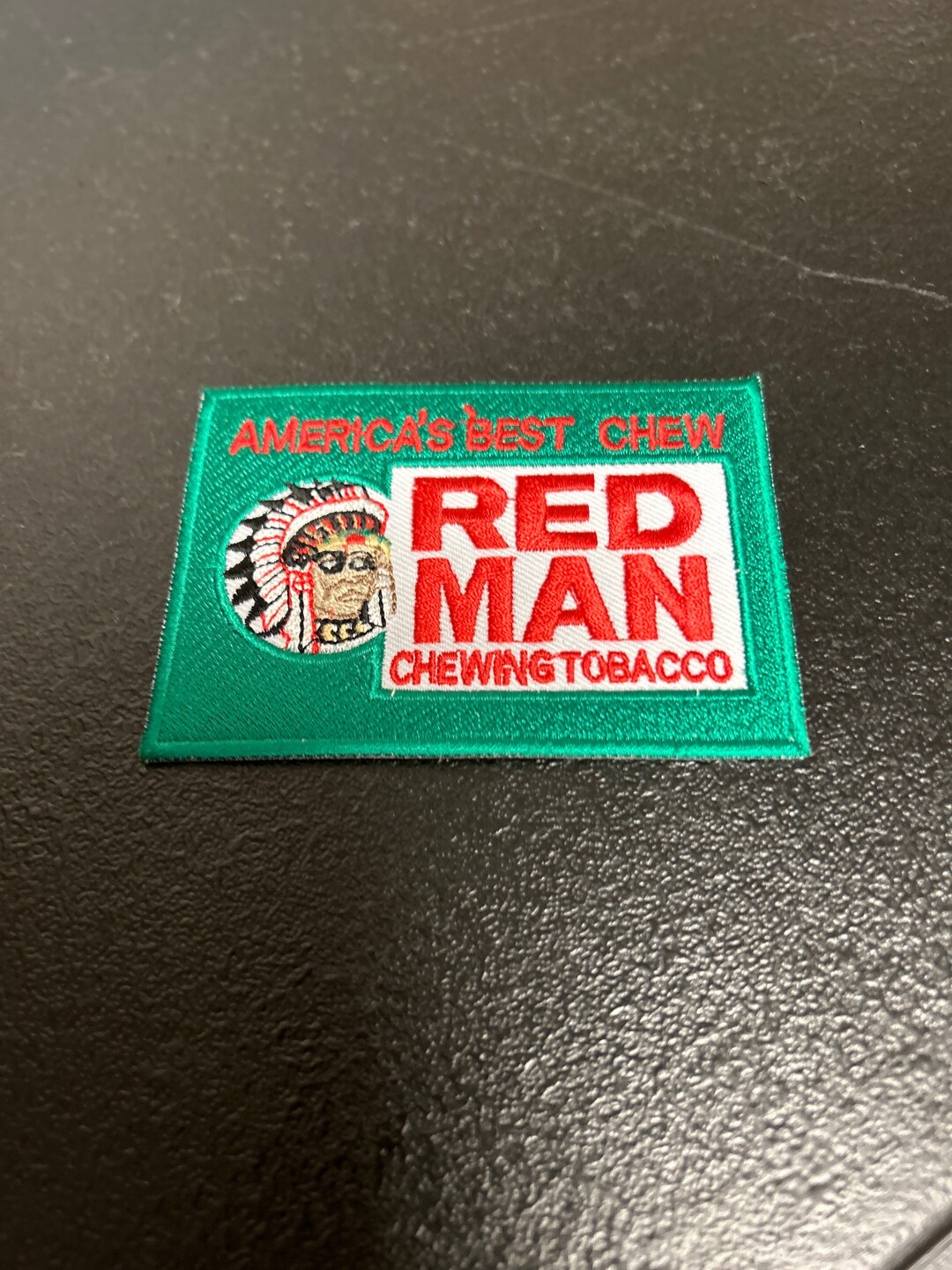 Red Man Embroidered Patch - Etsy