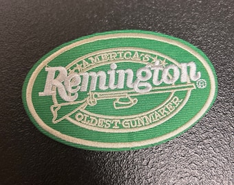 Remington Green Shotgun Rifle Iron on Firearms Guns Vintage Style Retro ...