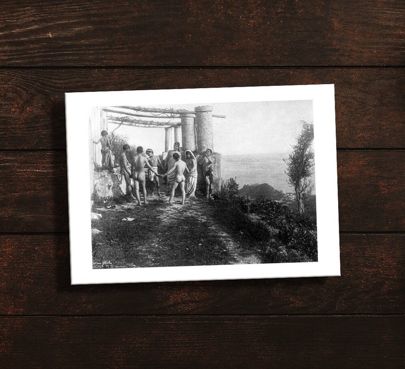 Nude Photo Vintage Nude Art Nude Boys Standing Outside Etsy