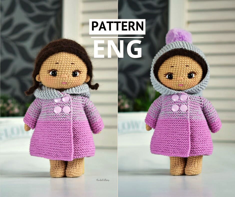 Doll Coat Pattern for Beginner Doll Clothes for 8-10 Inch - Etsy