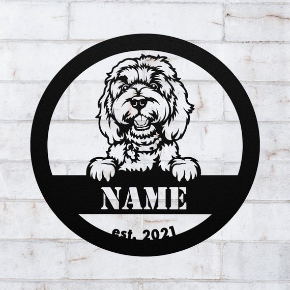 Personalized Doodle Metal Wall Art Great Goldendoodle Gift - Etsy