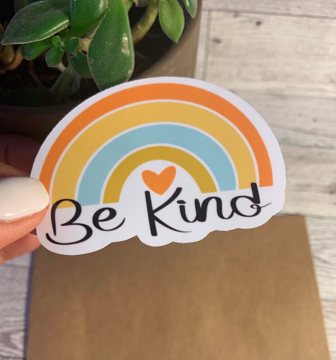 Be Kind Rainbow Sticker - Waterproof Laptop Decal - Etsy