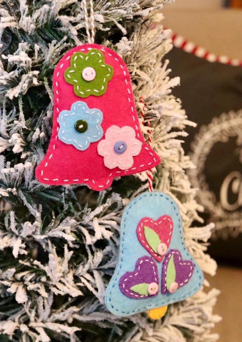 Bell Felt Christmas Ornament - Etsy