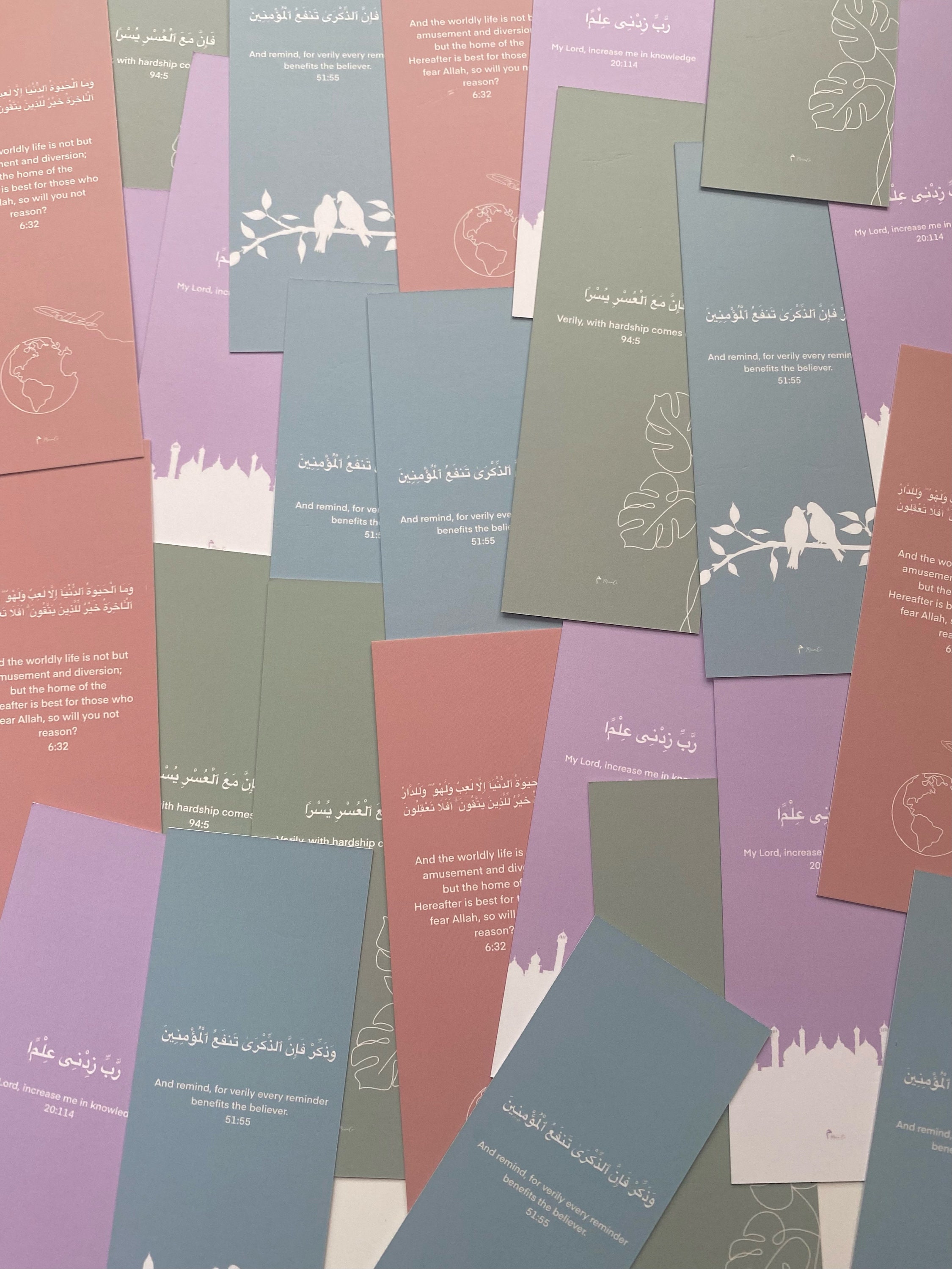 Qur'an Ayat Bookmarks Islamic Gift Quran Reminders - Etsy