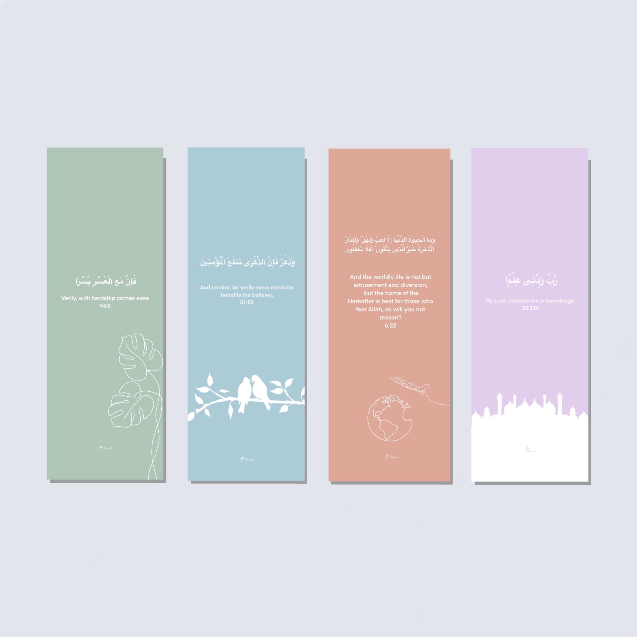 Qur'an Ayat Bookmarks Islamic Gift Quran Reminders - Etsy