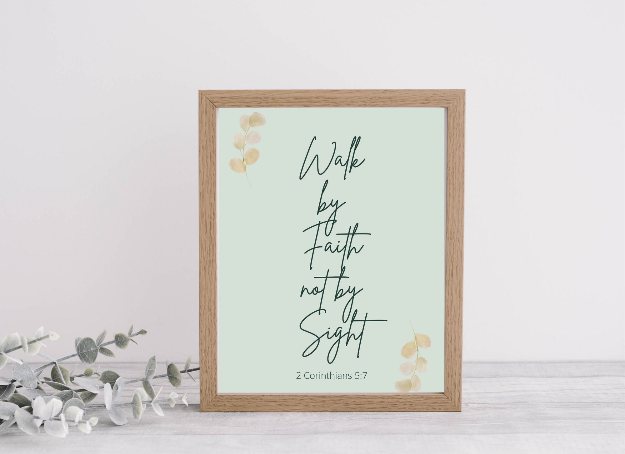 Faith Printable Poster Pack, Inspirational Wall Art, Digital Download ...