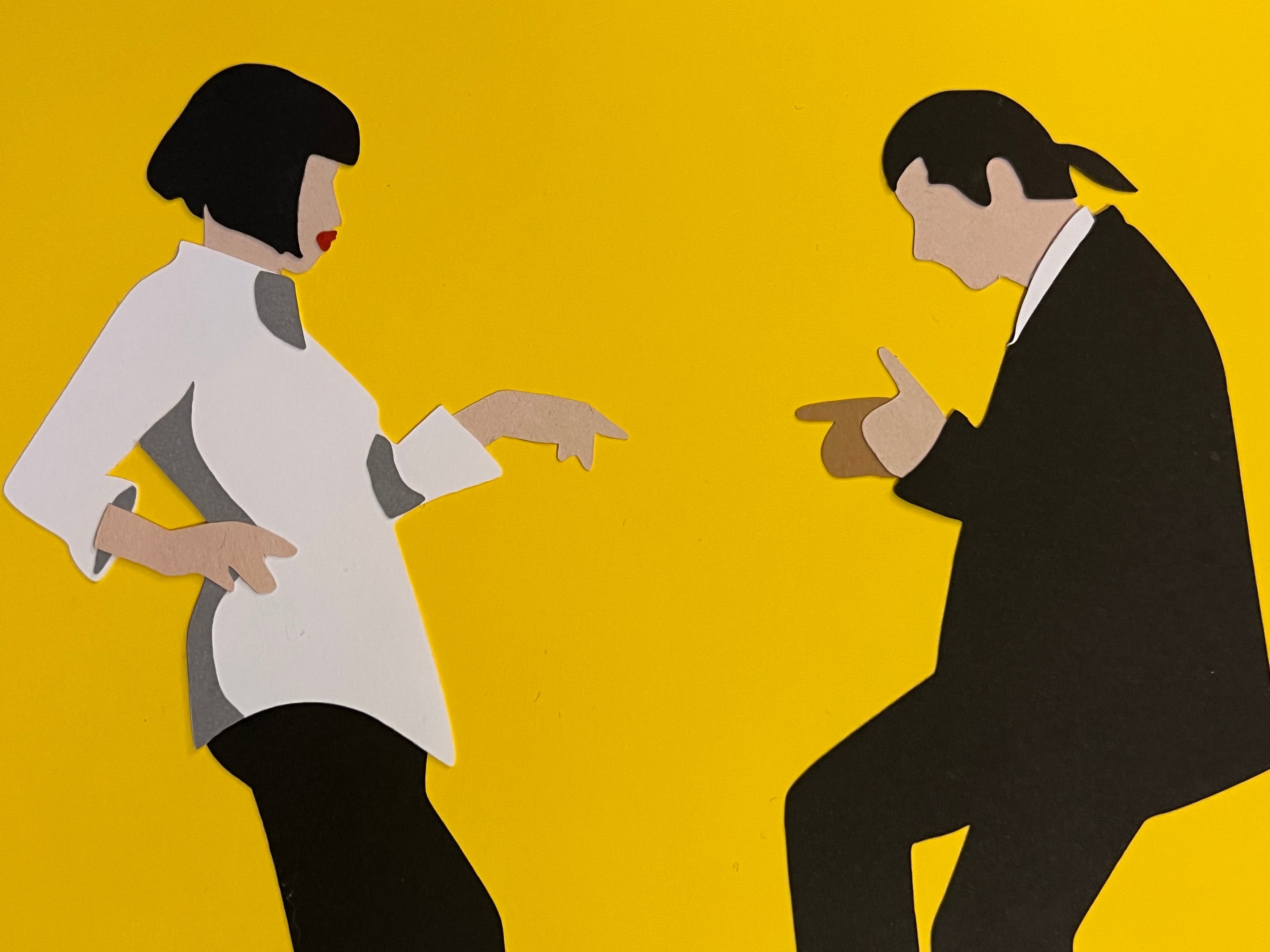 Pulp Fiction: Vincent & Mia Dancing Minimalist Art - Etsy