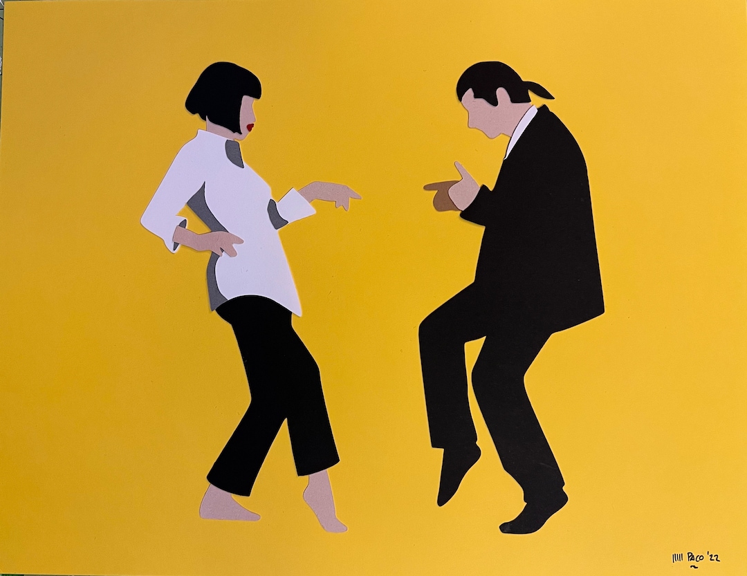 Pulp Fiction: Vincent & Mia Dancing Minimalist Art - Etsy