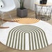 Abstract Round Rug Non-slip Circle Rug Striped Anti Slip - Etsy