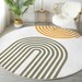 Abstract Round Rug Non-slip Circle Rug Striped Anti Slip - Etsy