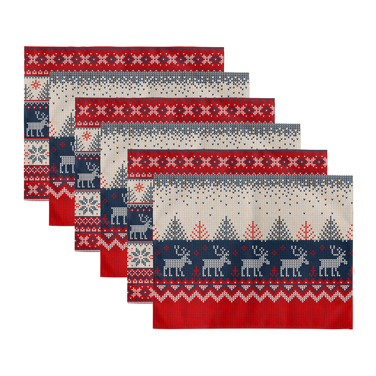 Set of 6 Christmas Themed Placemats Christmas Table Placemat - Etsy