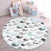 Blue and White Whale Rug, Nautical Baby Room Rug, Ocean & Sea Nursery ...