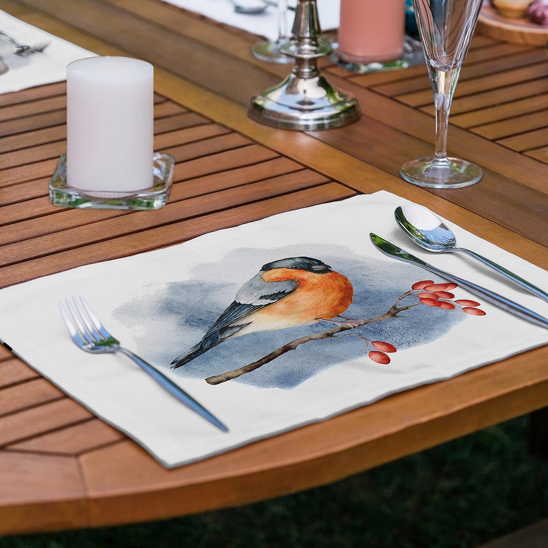 Set of 6 Bird Themed Placemats Bird Table Mat Dining Table - Etsy