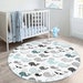 Blue and White Whale Rug, Nautical Baby Room Rug, Ocean & Sea Nursery ...