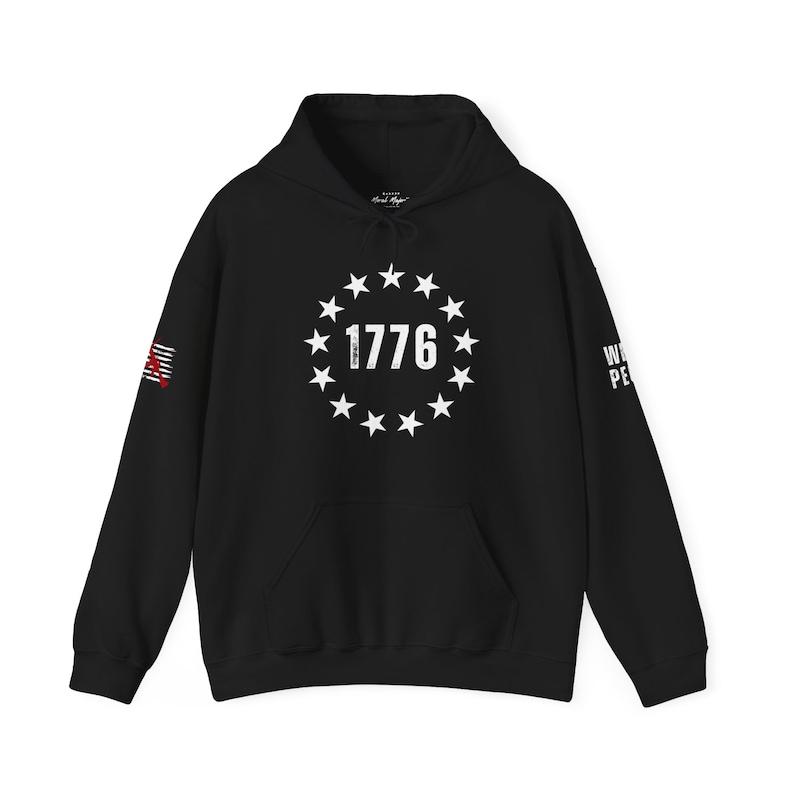 1776 Hoodie American Pride Wear Patriot Sweatshirt Right-wing Clothing ...