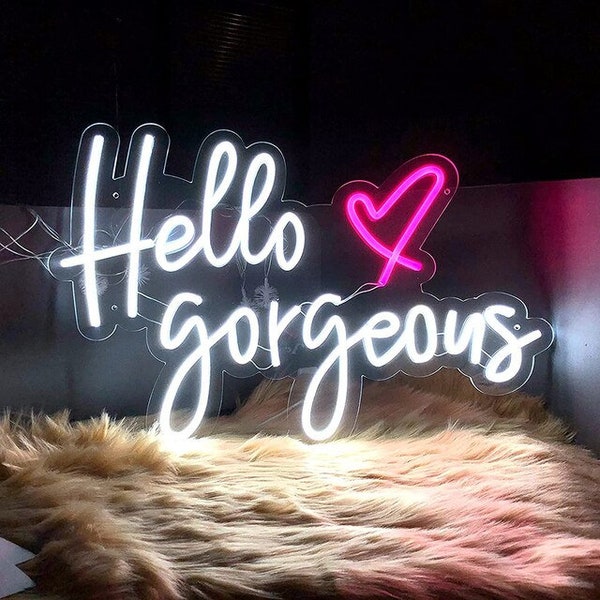 Hello Gorgeous Neon Sign - Etsy