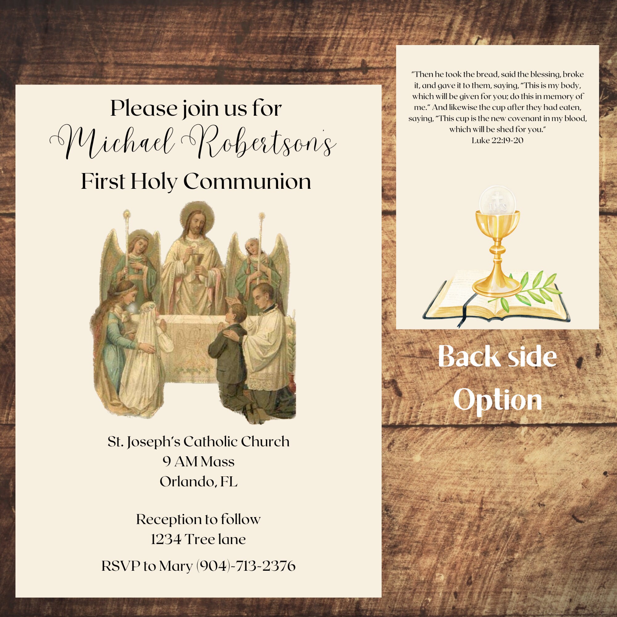 Traditional First Holy Communion Invitation - 1st Communion Invite ...