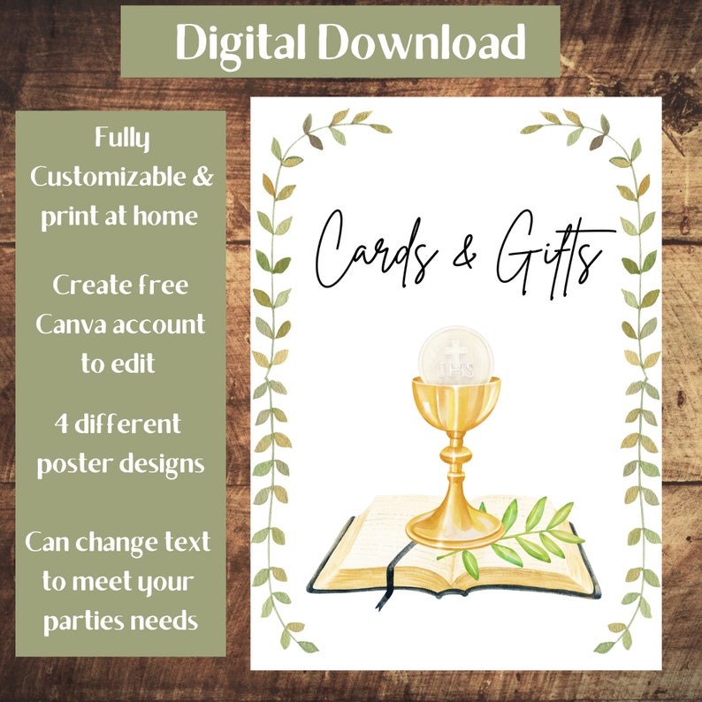 First Holy Communion Party Signs 1st Communion Party Signs - Etsy