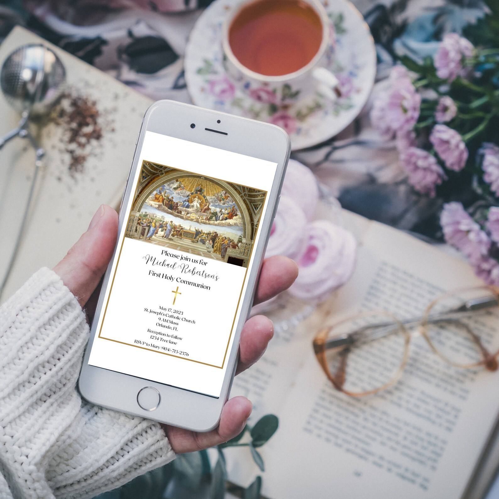 Traditional First Communion Invitation Disputation of the - Etsy