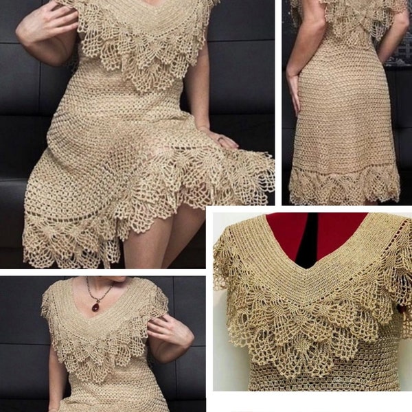 Crochet Lace Dress - Etsy