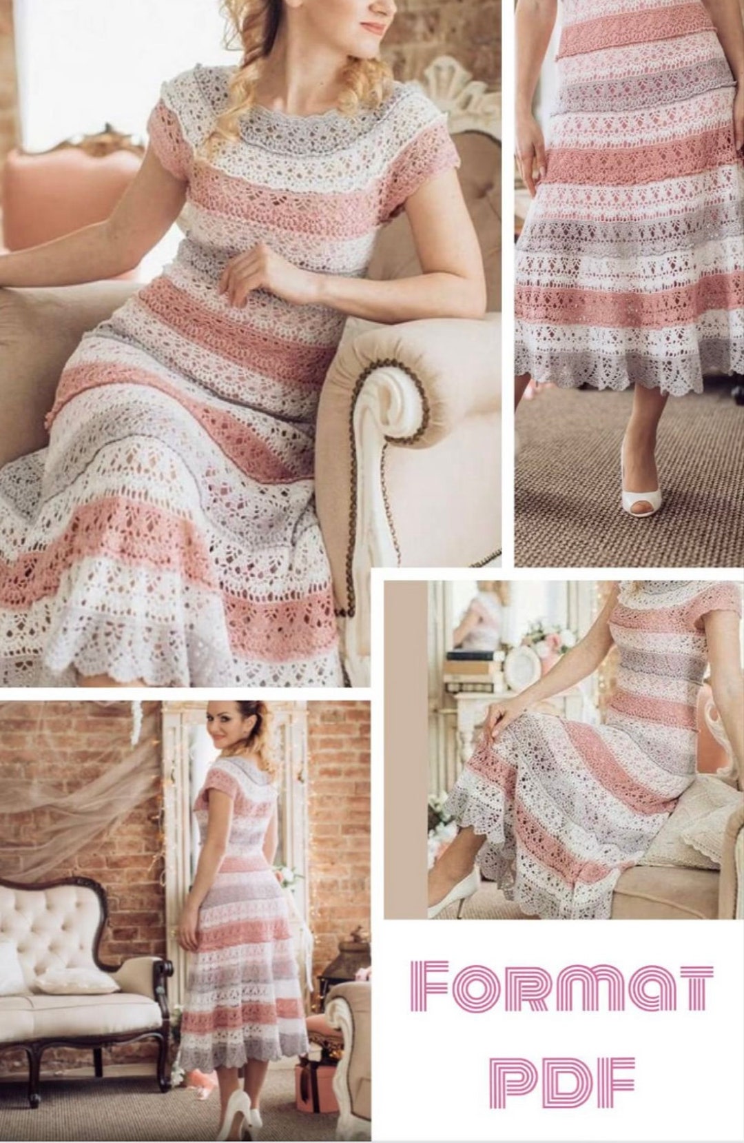 Crochet Lace Dress Pattern International Diagrams and Diagrams With ...