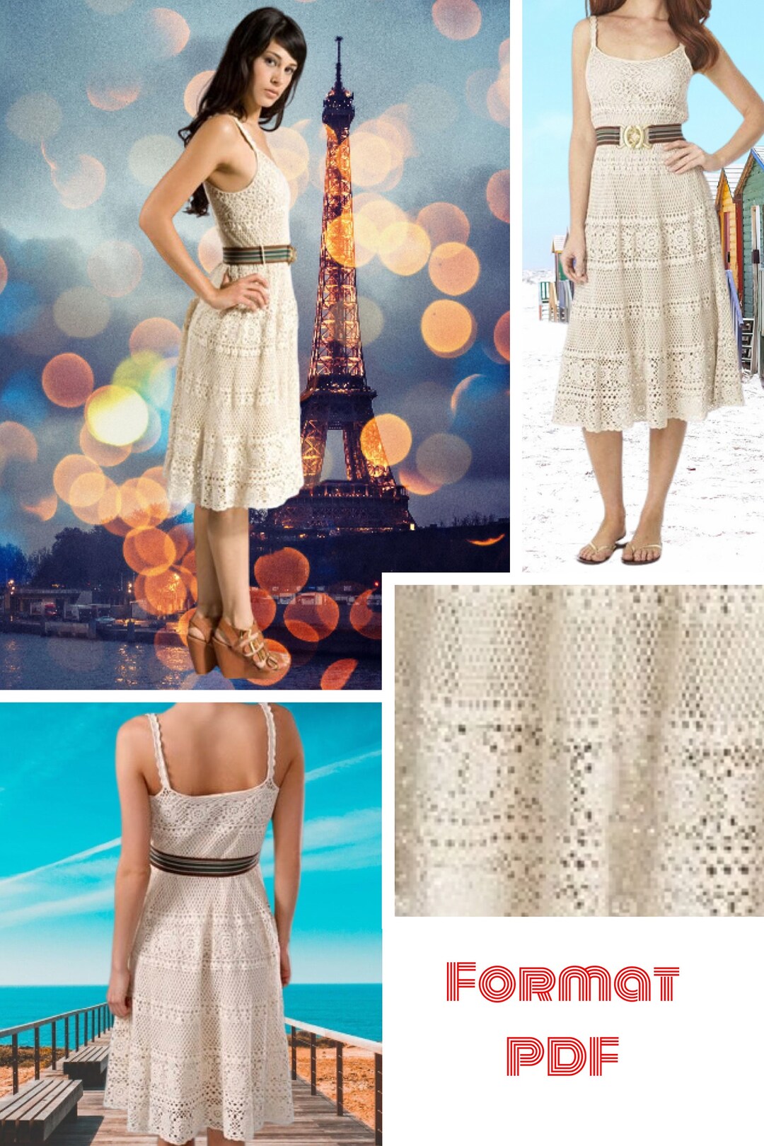 Crochet Lace Dress Pattern International Diagrams and Diagrams With ...