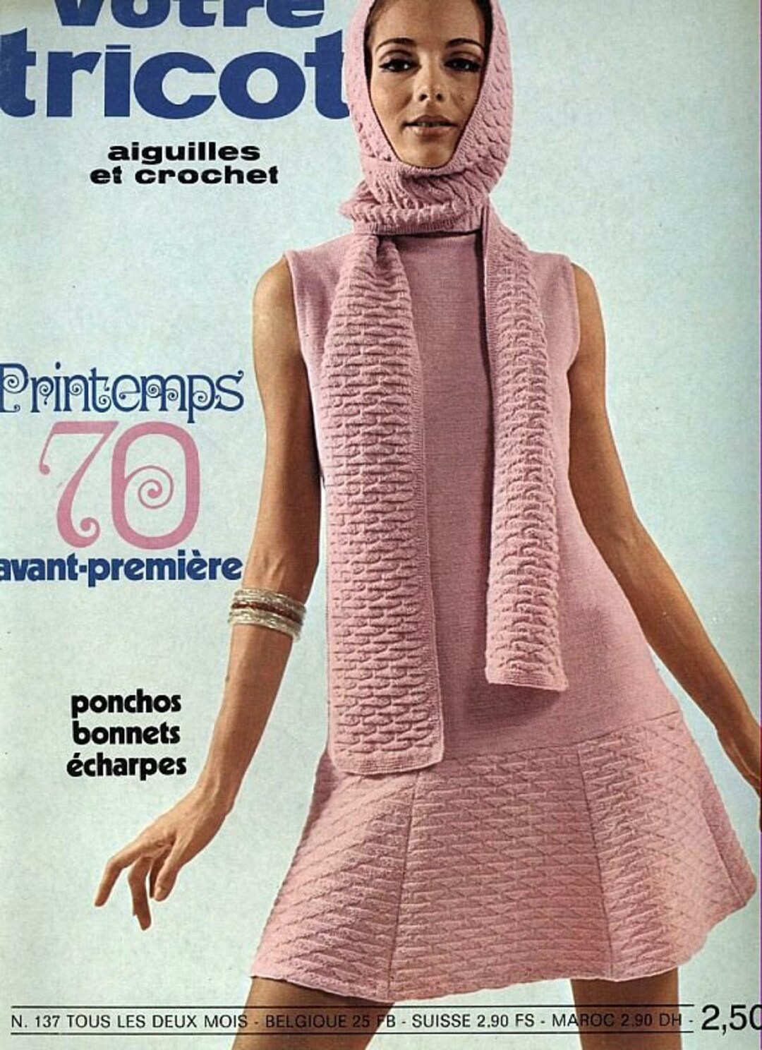 PDF Vintage Years 70. Large Magazine Your Knitting Pdf Format.crochet ...