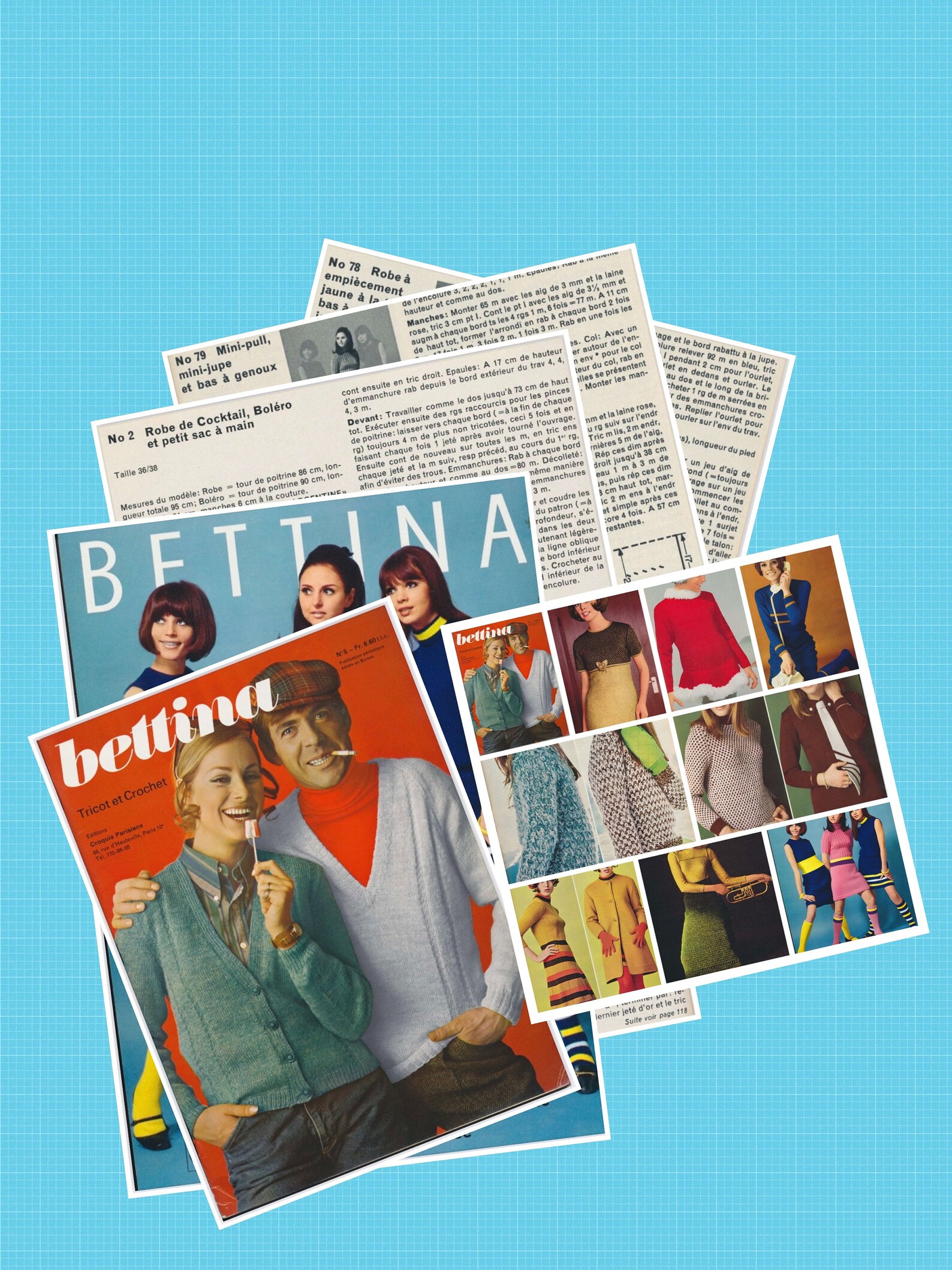 PDF Vintage Rare. Parade Models From Bettina Magazine in Pdf Format. Crochet Clothing Models ...