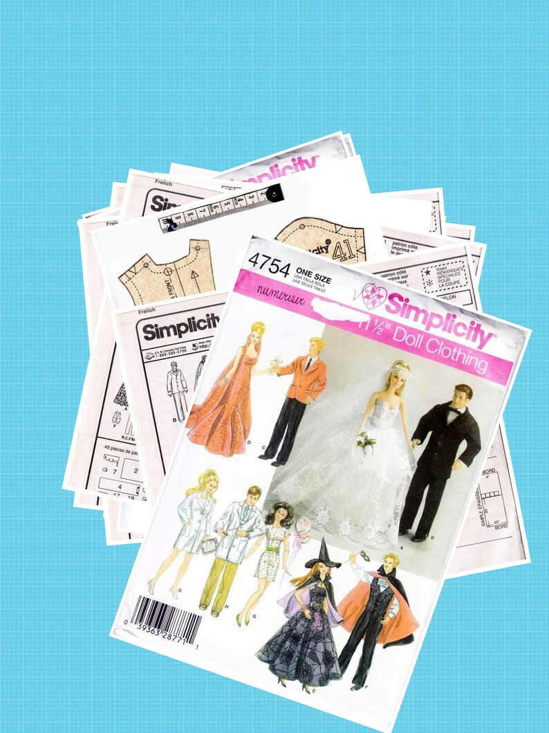 PDF Vintage Magazine Simplicity PDF Format. Barbie Doll Sewing Clothes ...