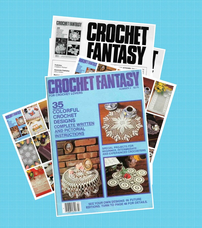 PDF Vintage.magazine Crochet Fantasy in PDF Format.chic Crochet Doily ...