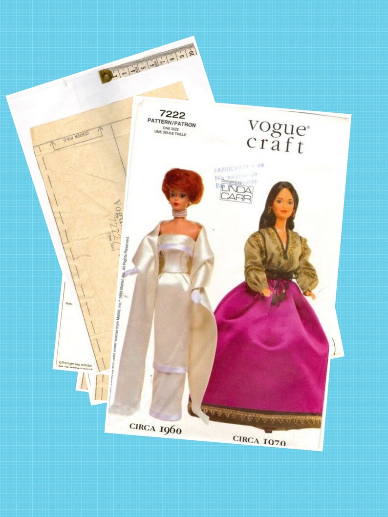 PDF Vintage Vogue Magazine PDF Format. Sewing Dress Patterns for Barbie ...