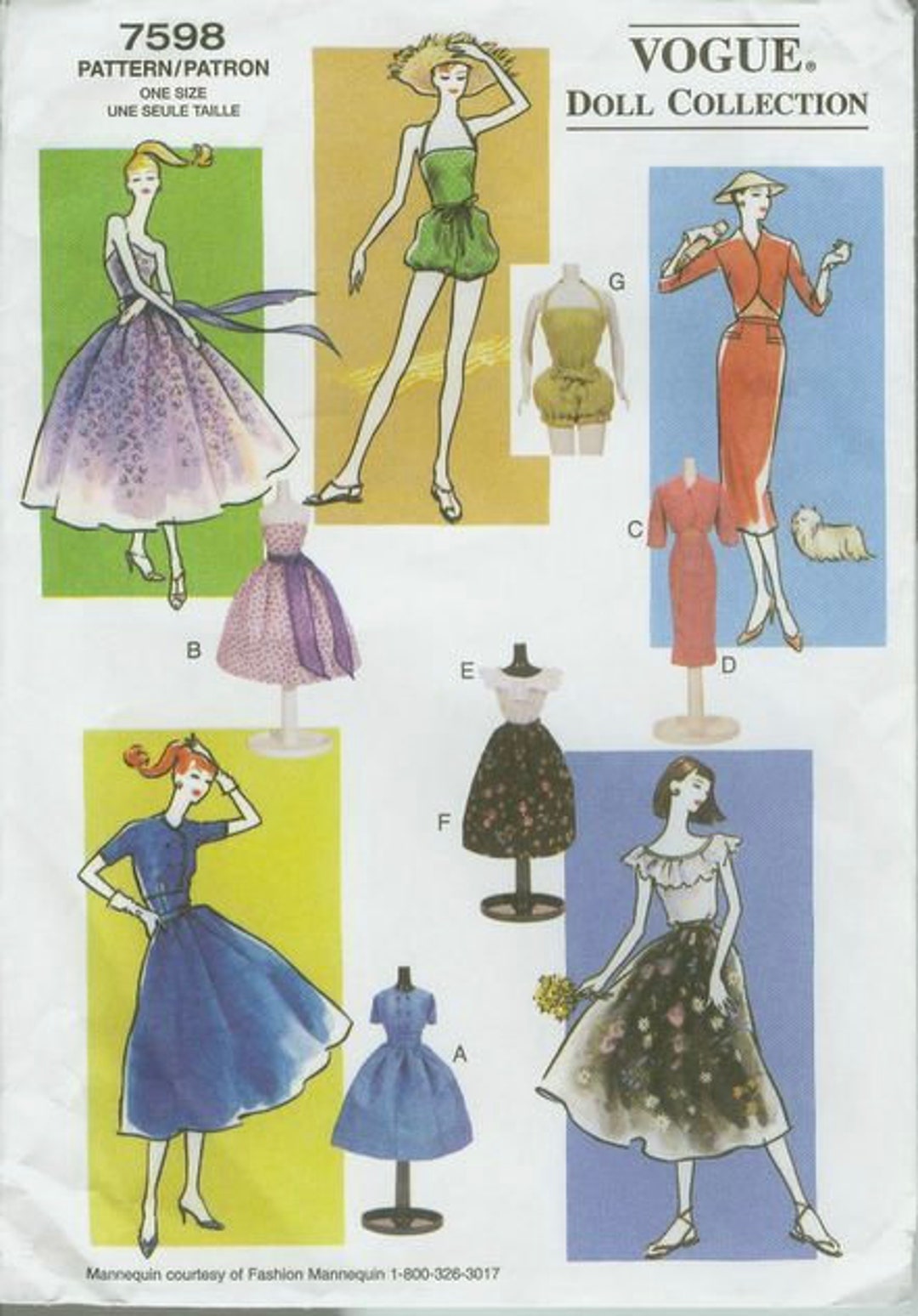 PDF Vintage Vogue Magazine PDF Format. Sewing Dress Patterns for Barbie ...