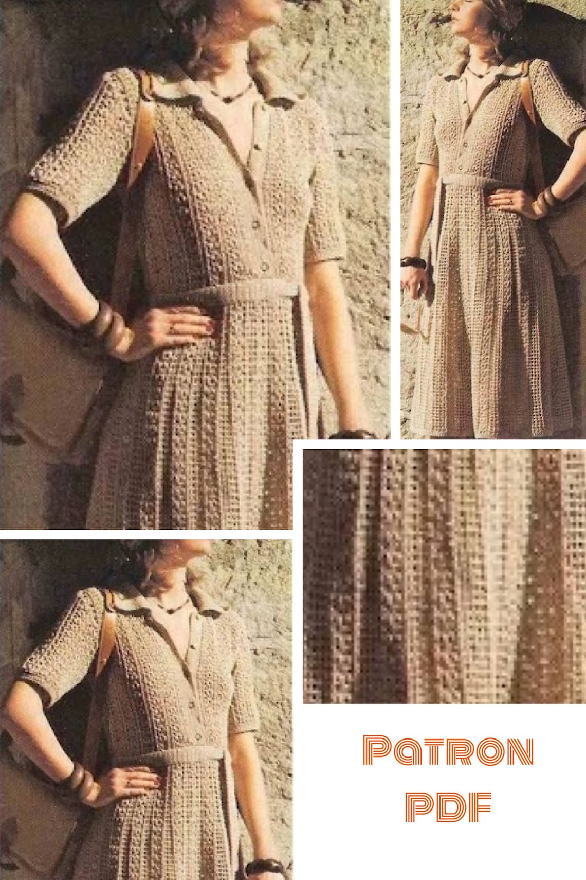 Chic Crochet Lace Dress Pattern. Pattern With Tutorials in French PDF ...