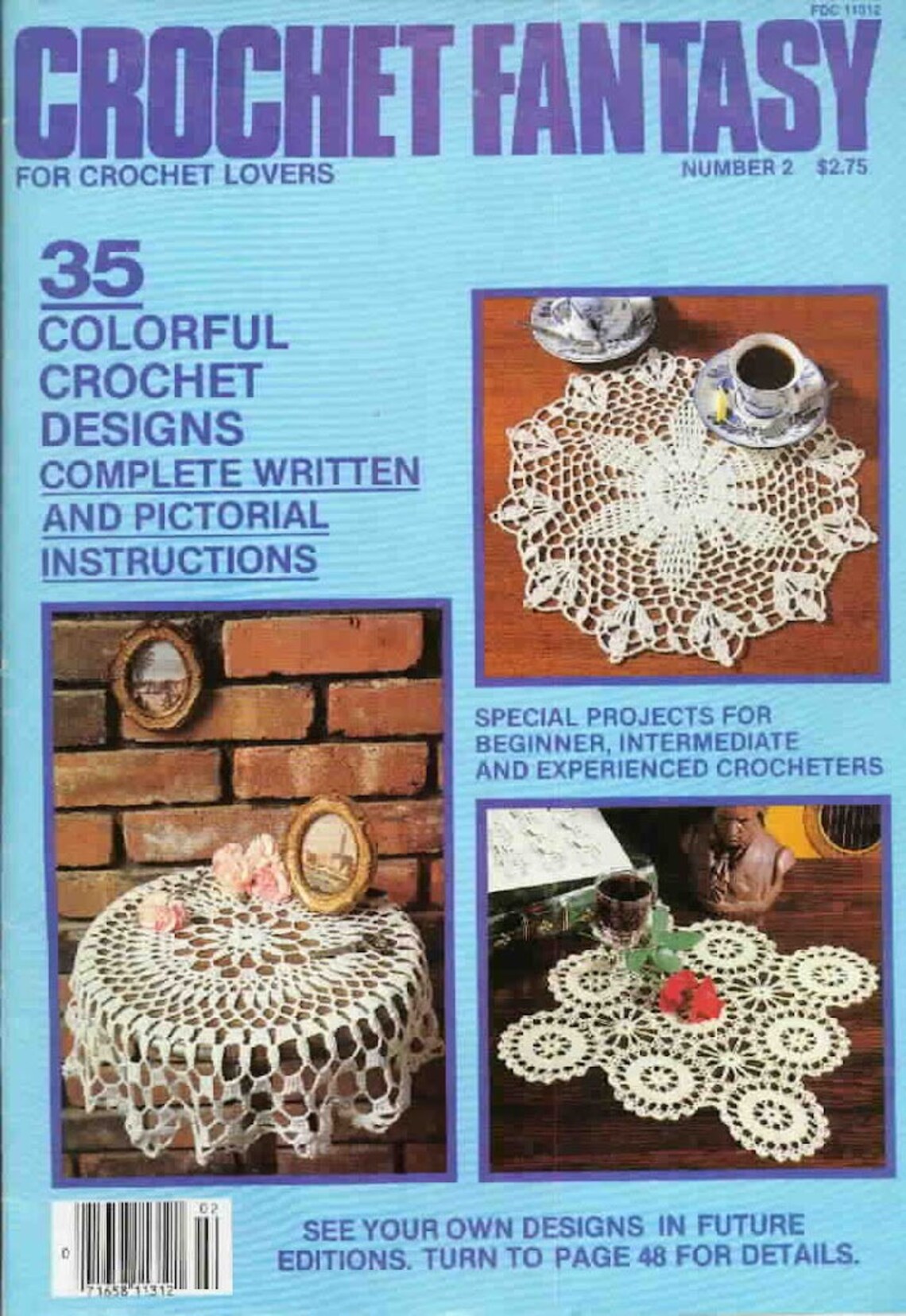 PDF Vintage.magazine Crochet Fantasy in PDF Format.chic Crochet Doily ...