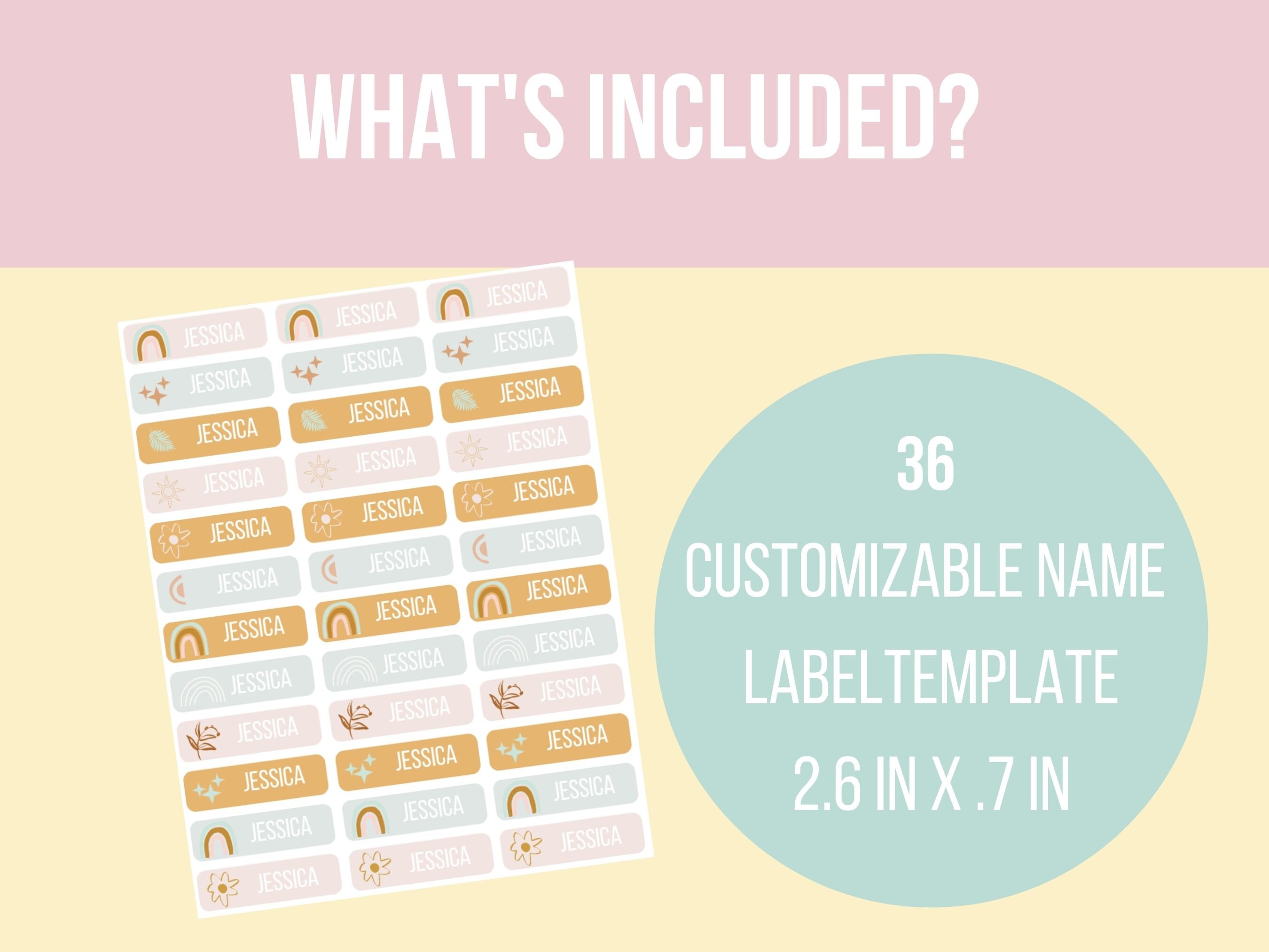 School Supply Labels / Name Labels for School Supplies / School Labels ...