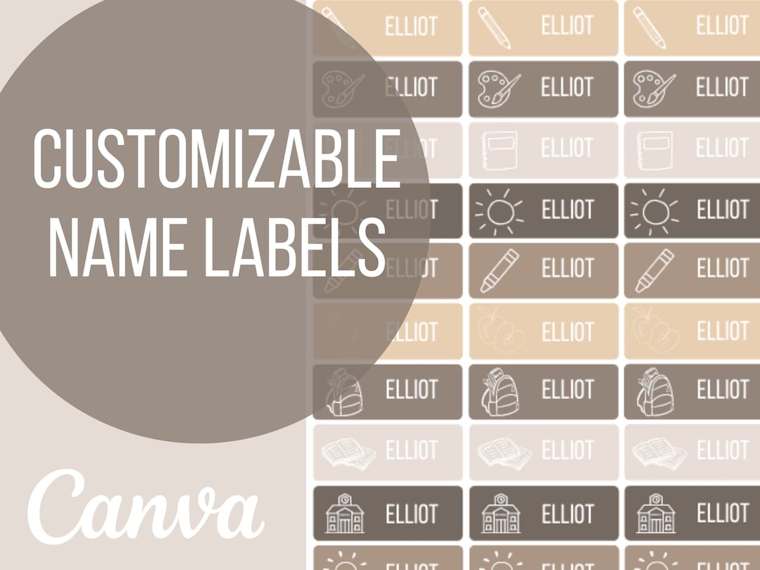 School Supply Labels / Name Labels for School Supplies / School Labels ...