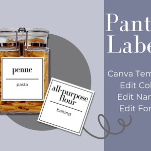 Editable Pantry Label /pantry Labels / Pantry Organization / Kitchen ...