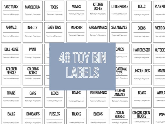 Toy Bin Storage Labels Editable Toy Bin Storage Labels - Etsy
